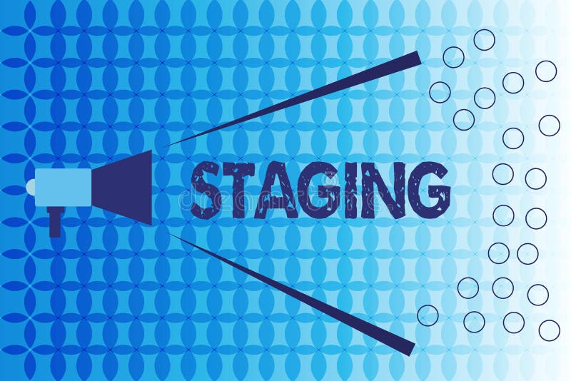 Word Writing Text Staging. Business Concept for Method Presenting Play ...