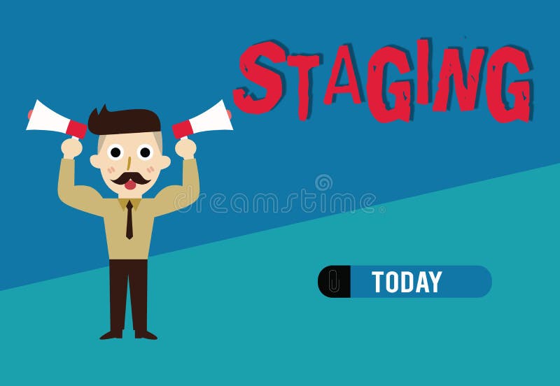 Word Writing Text Staging. Business Concept for Method Presenting Play ...