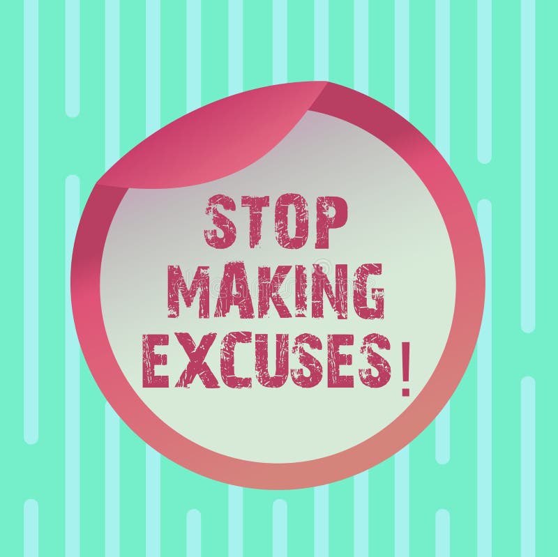 Stop Making Excuses Stock Illustrations – 95 Stop Making Excuses Stock ...