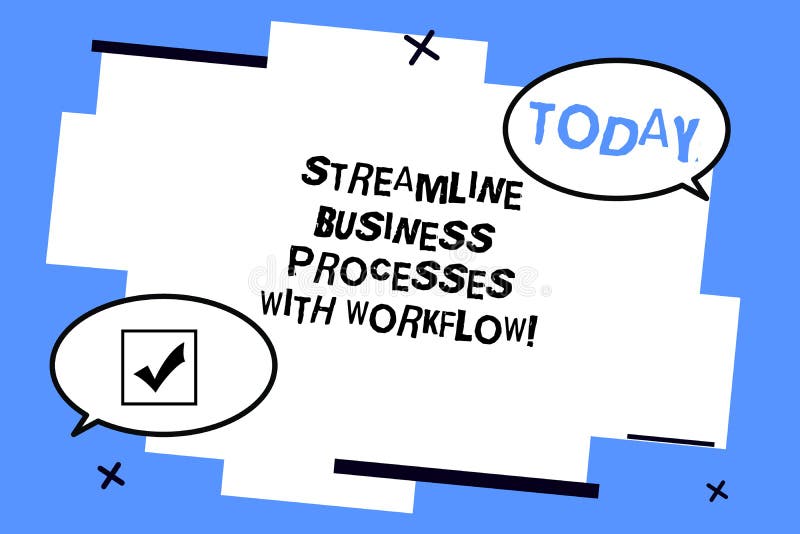 Word Writing Text Streamline Business Processes with Workflow. Business ...