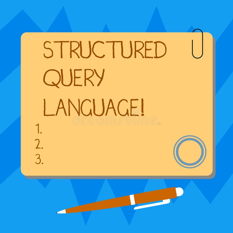 Word Writing Text Structured Query Language. Business Concept for Computer Language for ...
