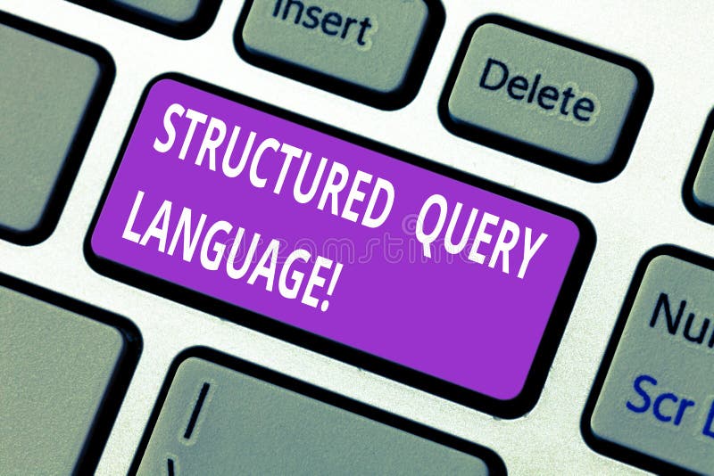 Word Writing Text Structured Query Language Business Concept For Computer Language For