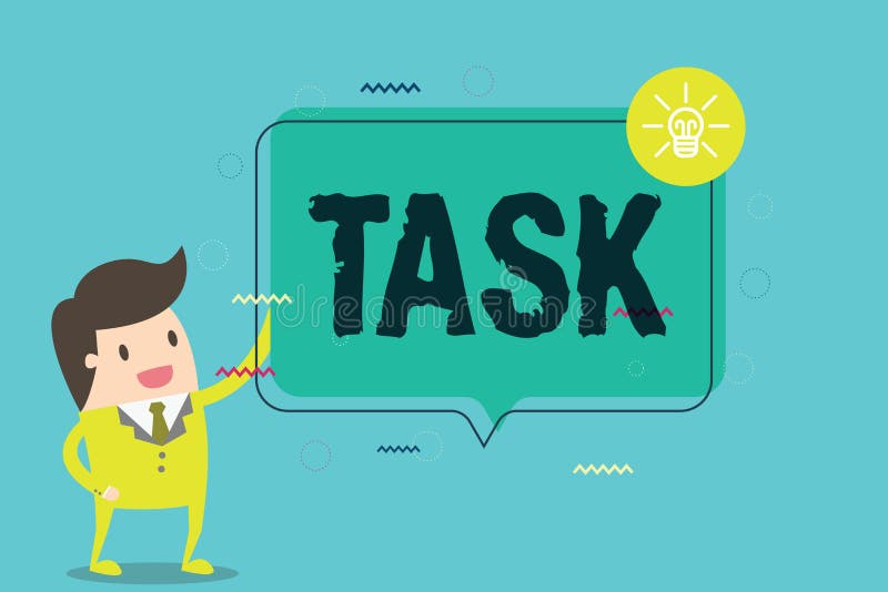 Word Writing Text Task. Business Concept for a Piece of Work To Be Done ...