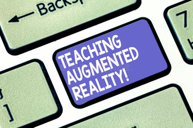 Word Writing Text Teaching Augmented Reality. Business Concept for the ...