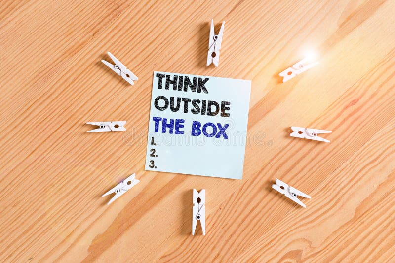 Word Writing Text Think Outside the Box. Business Concept for Be Unique ...