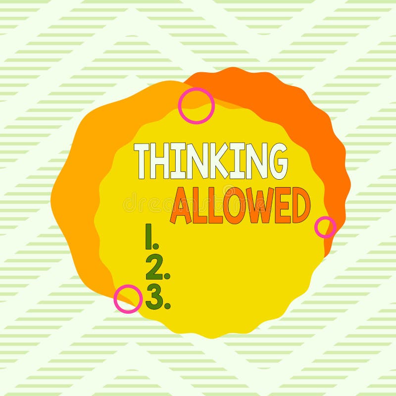 No thinking allowed symbol stock illustration. Illustration of ...