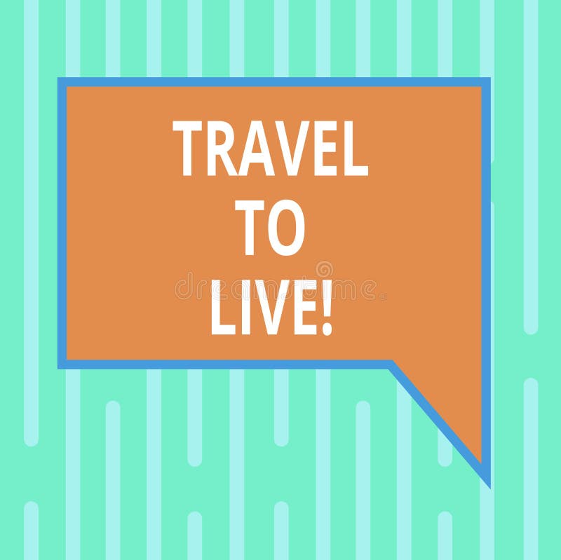 To Travel is To Live Word on Mountain View and Colourful Sky Cartoon ...