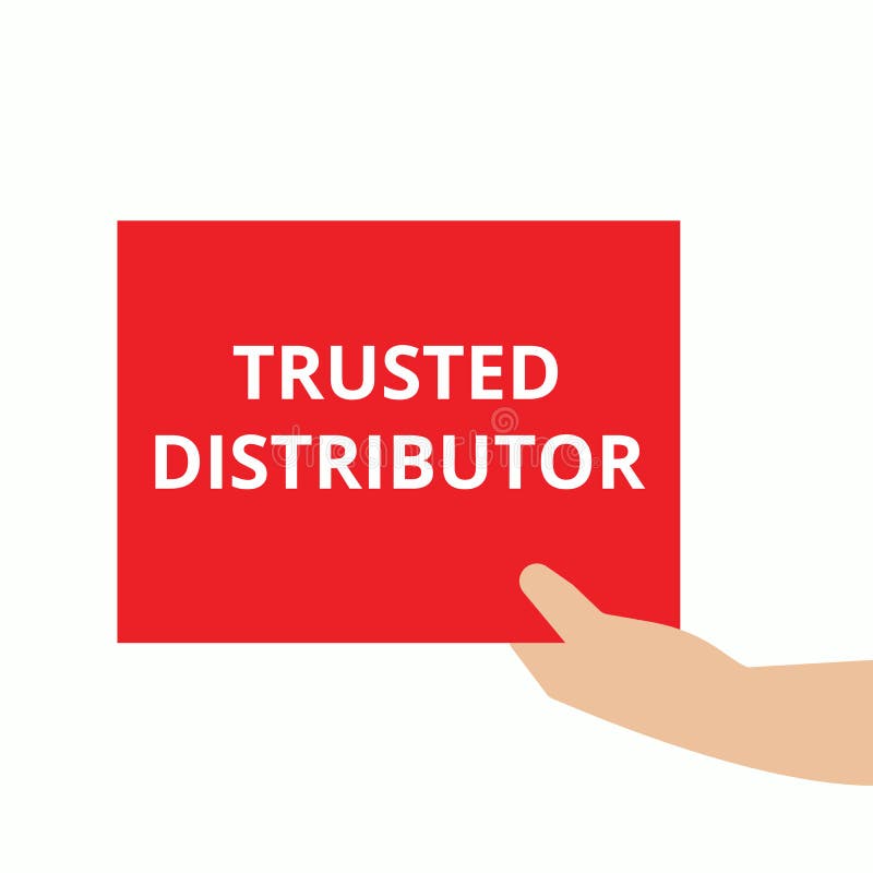 Word Writing Text Trusted Distributor Stock Illustration - Illustration ...