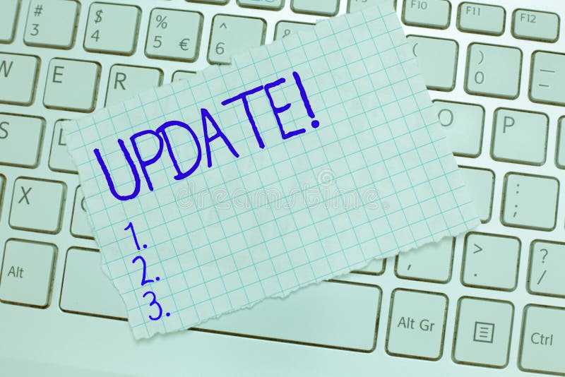 Word Writing Text Update. Business Concept for Up To Date Make ...
