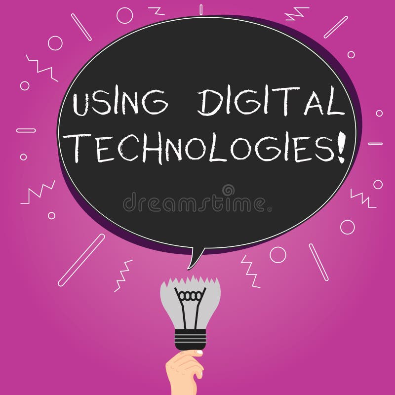 Word Writing Text Using Digital Technologies. Business Concept for Use ...