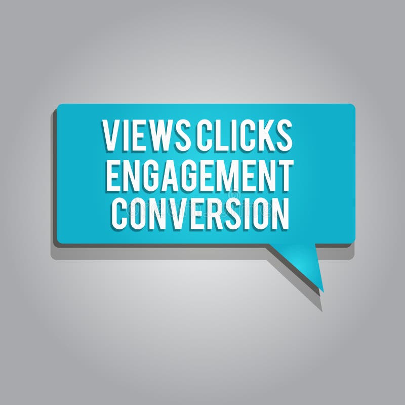 Word Writing Text Views Clicks Engagement Conversion. Business Concept ...