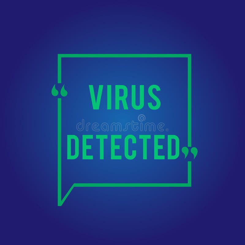 Word Writing Text Virus Detected. Business Concept for a Computer ...