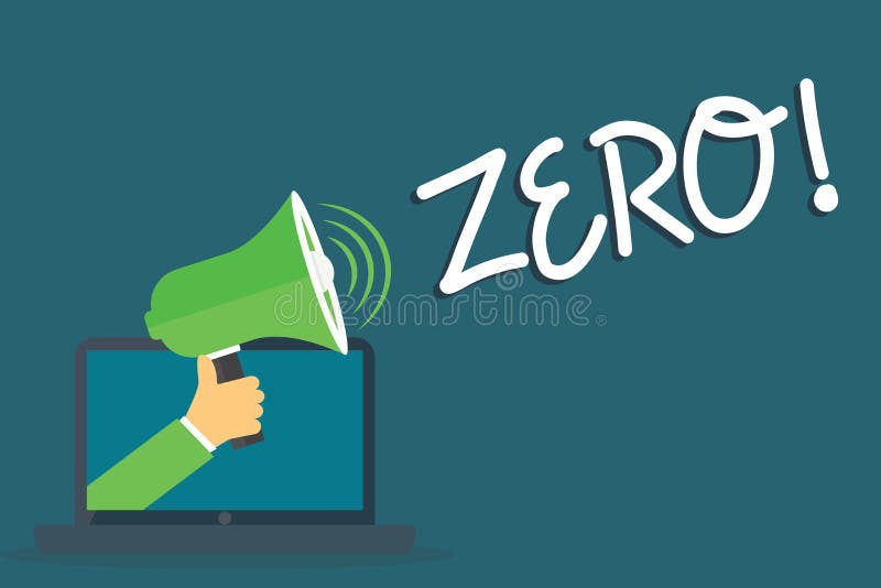 Word Writing Text Zero. Business Concept for No Quantity or Number ...
