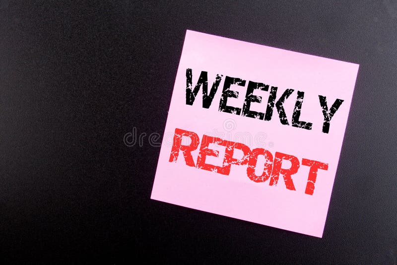 The Word WEEKLY Written in Letters of the Children`s Magnetic Alphabet ...