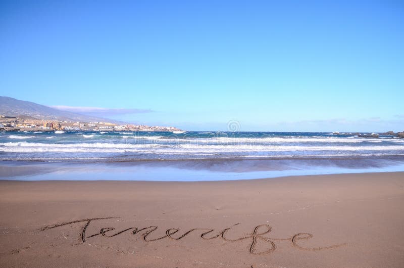 Word Written on the Sand stock photo. Image of sign - 153845254