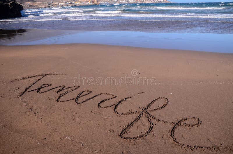 Word Written on the Sand stock image. Image of sunny - 56423923