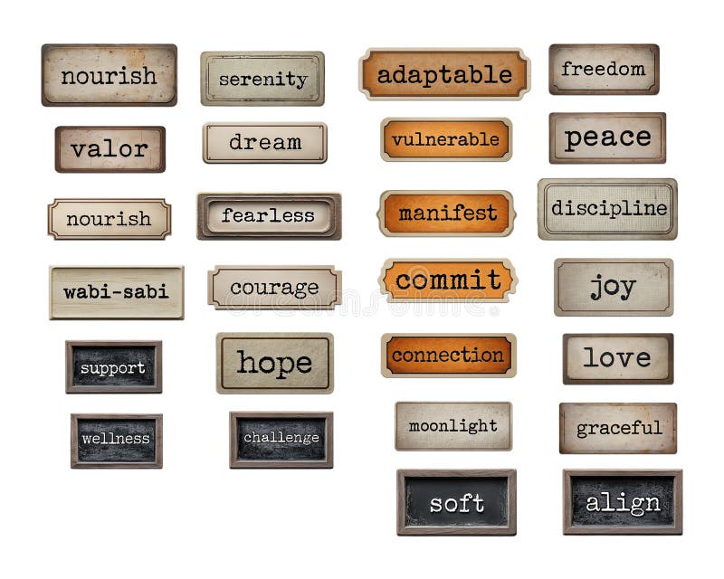 Word of the Year Labels Printable Stock Illustration - Illustration of ...