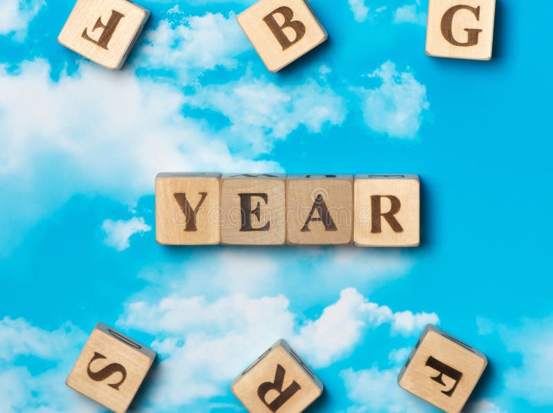The Word Year! Made of Pebbles. Stock Image - Image of letters, happy ...