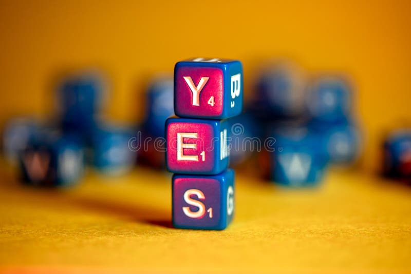 Word "yes" Built with Cubes from a Word-forming Game Stock Image ...