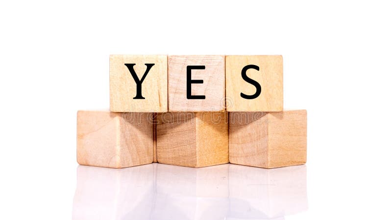 Word YES Composed of Wooden Letters. Wooden Blocks Stock Photo - Image ...
