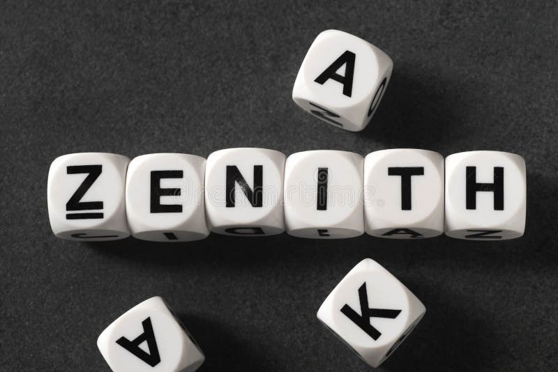 Word zenith on toy cubes stock image. Image of home, learn - 94763549