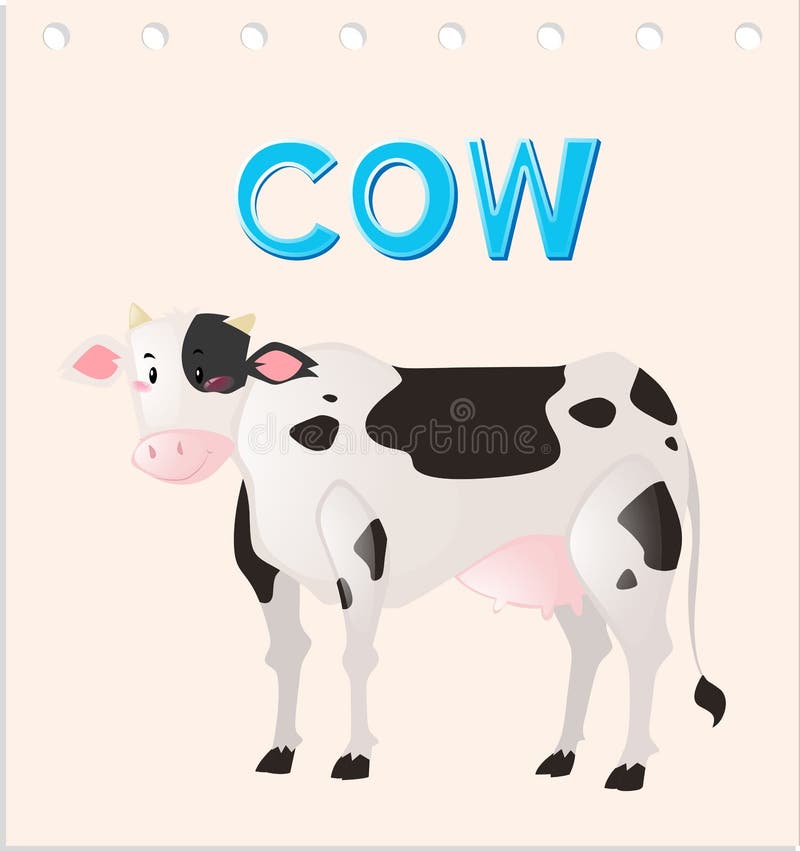 Cow Flashcard Stock Illustrations – 80 Cow Flashcard Stock ...