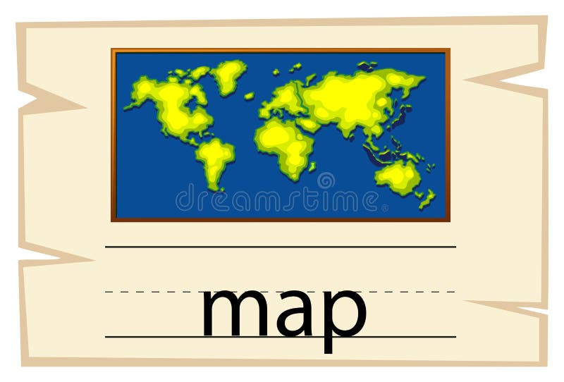 Wordcard Template for Word Map Stock Vector - Illustration of ...