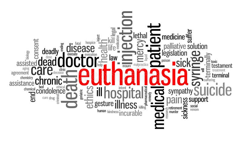 Assisted Suicide Word Cloud Stock Vector - Illustration of legal, pain ...