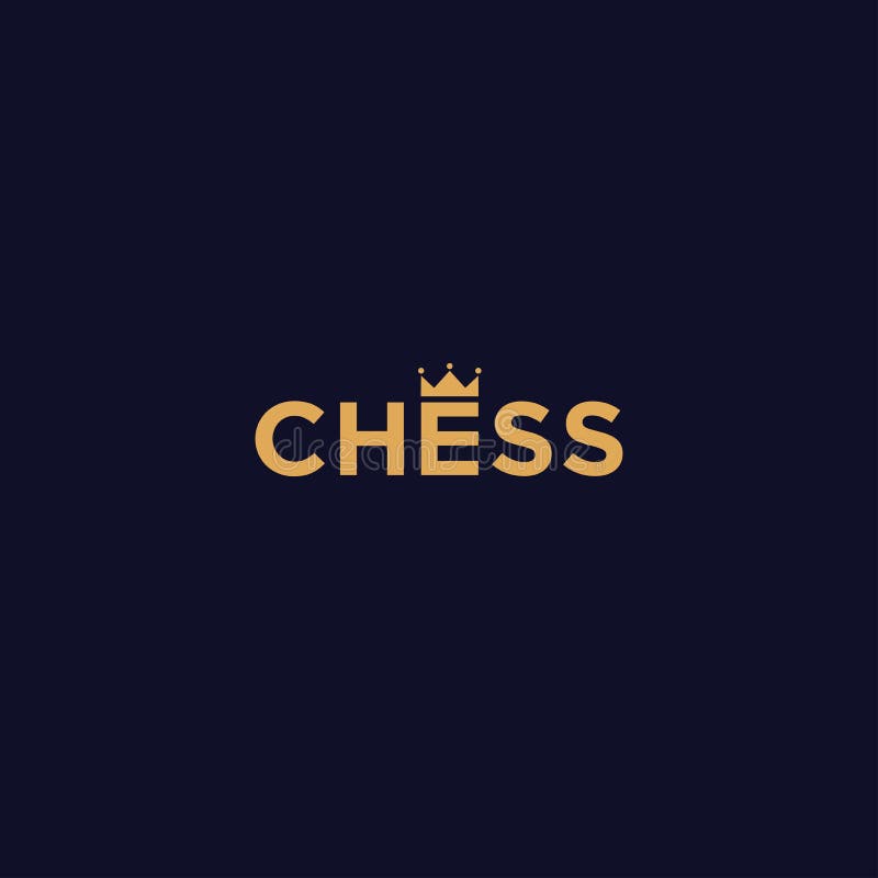 Wordmark Chess Logo with King Crown Icon Vector Stock Vector ...