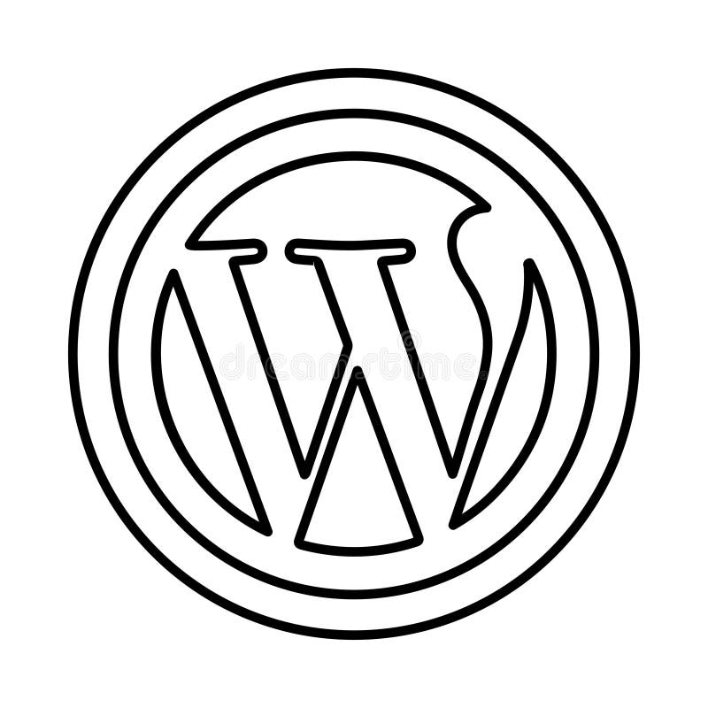 Wordpress Icon stock vector. Illustration of vector - 257538565