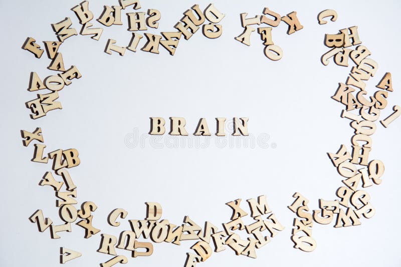 Words Brain Written on White Background with the Letters Stock Image ...