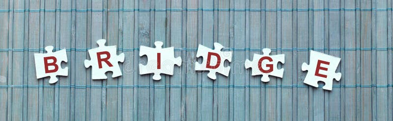 Words BRIDGE in the Puzzles Part . Business Concept Stock Photo - Image ...