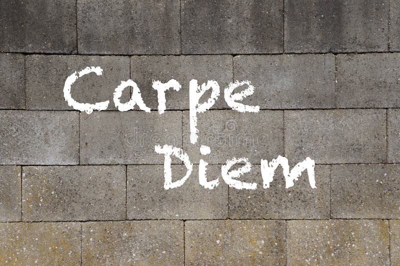 Carpe Diem Abstract Vector Emblem, Symbol Or Logo Template. Hand ...