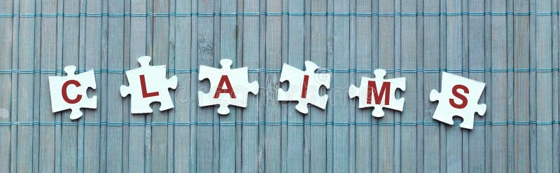 Words CLAIMS in the Puzzles Part . Business Concept Stock Image - Image ...