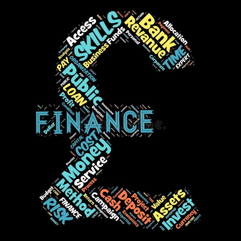 Words cloud of the FINANCE stock illustration. Illustration of capital ...