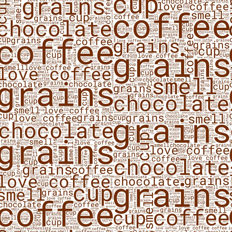 Coffee Words Tags Seamless Pattern Stock Illustrations – 6 Coffee Words ...