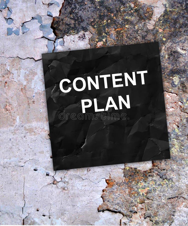 Words Content Plan Written on Paper. Concept of Creating Content and ...