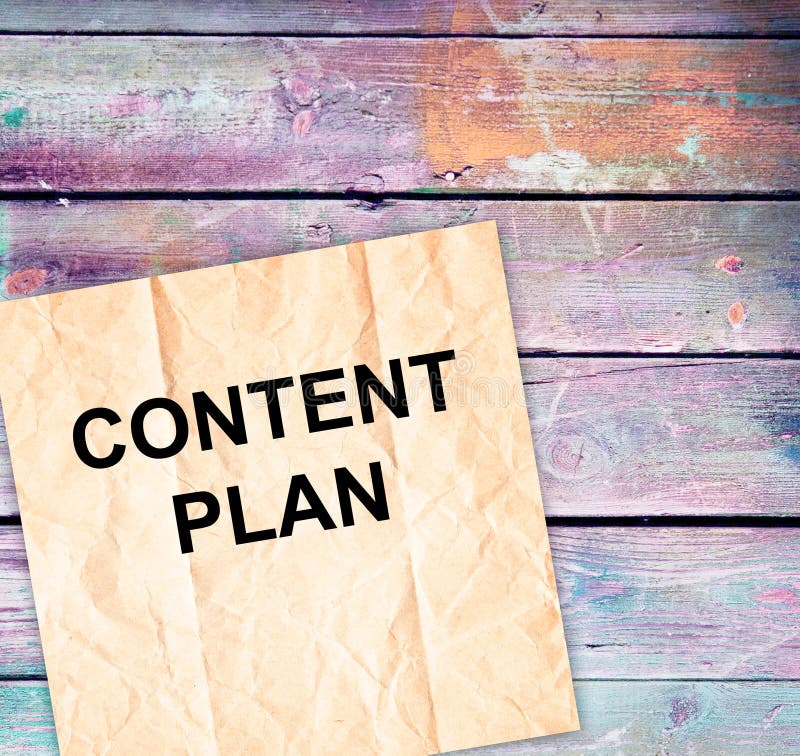 Words Content Plan Written on Paper. Concept of Creating Content and ...