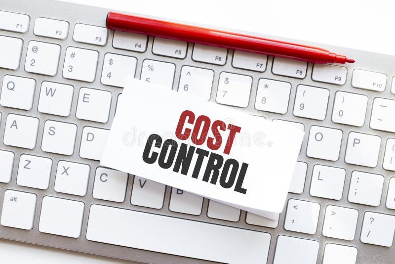Words COST CONTROL Written on Torn Paper on a Computer Keyboard Stock ...