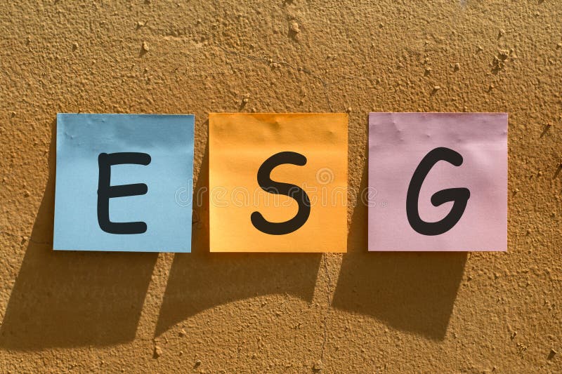 Words ESG on a Multi-colored Paper Stickers and Future Environmental ...