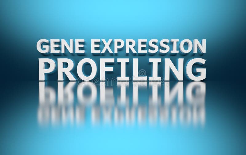 Words Gene Expression Profiling on Blue Background Stock Illustration ...