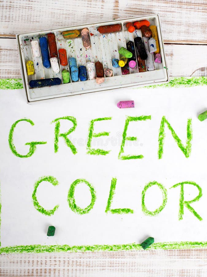 Words GREEN COLOR stock illustration. Illustration of concept - 57014368