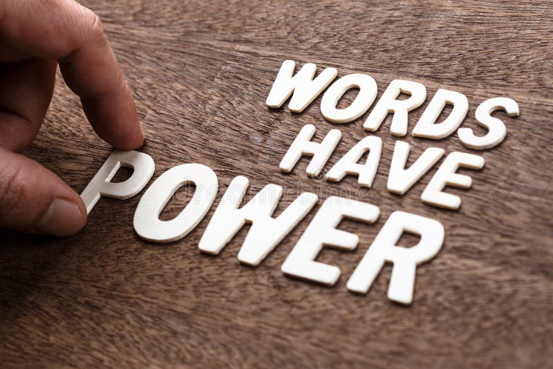 Words Have Power Letters stock image. Image of interaction - 106992357