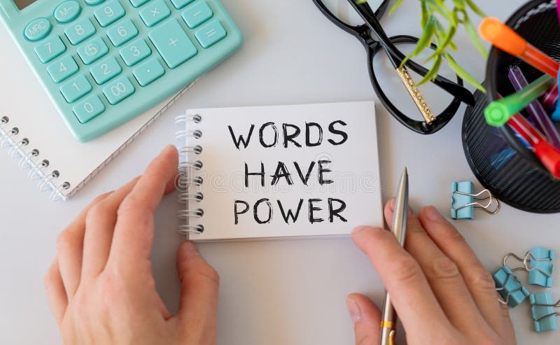 Words Have Power, Motivational Words Quotes Concept Stock Photo - Image ...