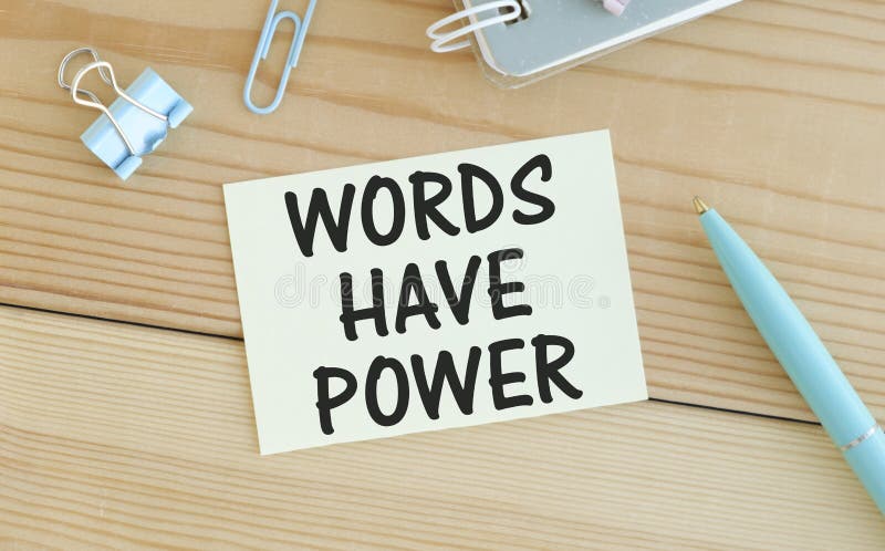 Words Have Power Text on Notebook with Stock Photo - Image of growth ...