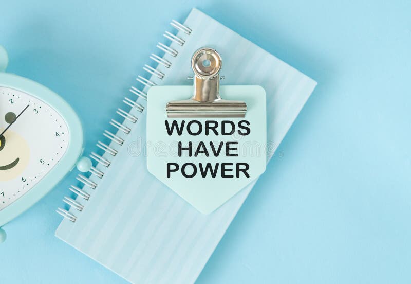Words Have Power Text on Notepad, Copywriting Storytelling Marketing ...
