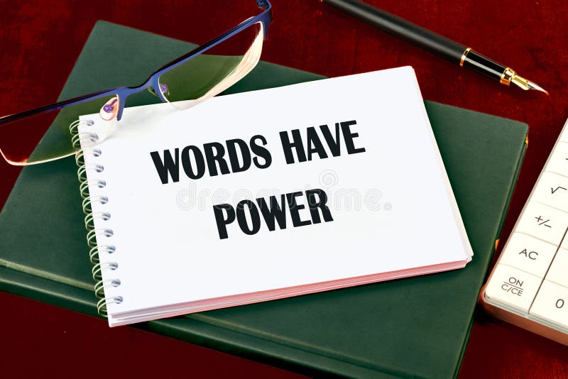 WORDS HAVE POWER TEXT Written Top View in Notepad Stock Image - Image ...