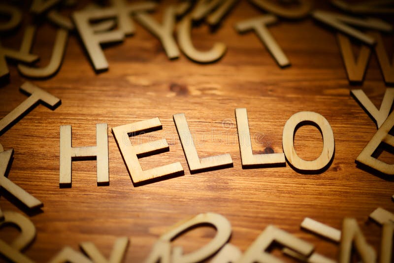 Hello Word on White Paper Printed with Typewriter Stock Image - Image ...