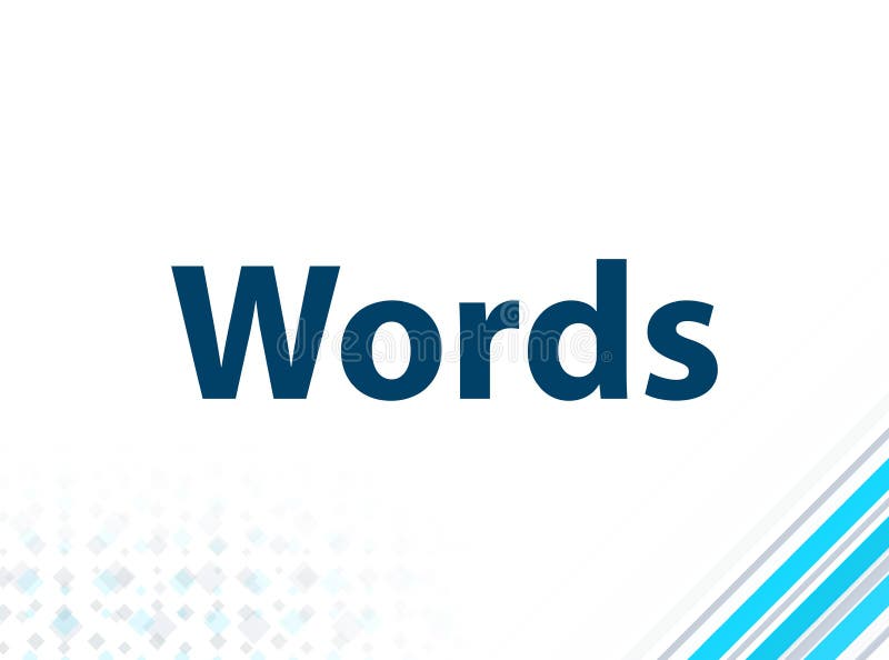Words Modern Flat Design Blue Abstract Background Stock Illustration ...