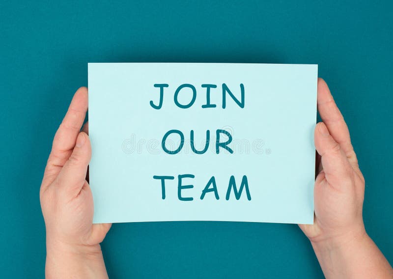 The Words Join Our Team are Standing on a Chalkboard with a Circle and ...